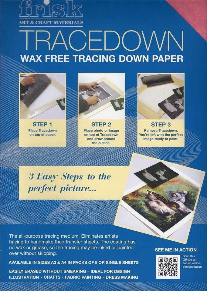Frisk Tracedown Paper - Graphite Blue Red Yellow White - A4 / A3 - 1 / ...