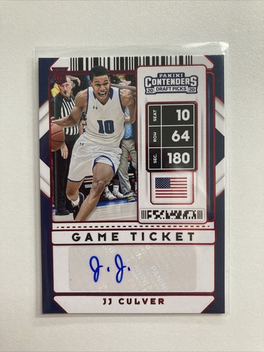 2020 Panini Contenders Draft JJ Culver #114 Prospect Rookie RC AUTO Red ...