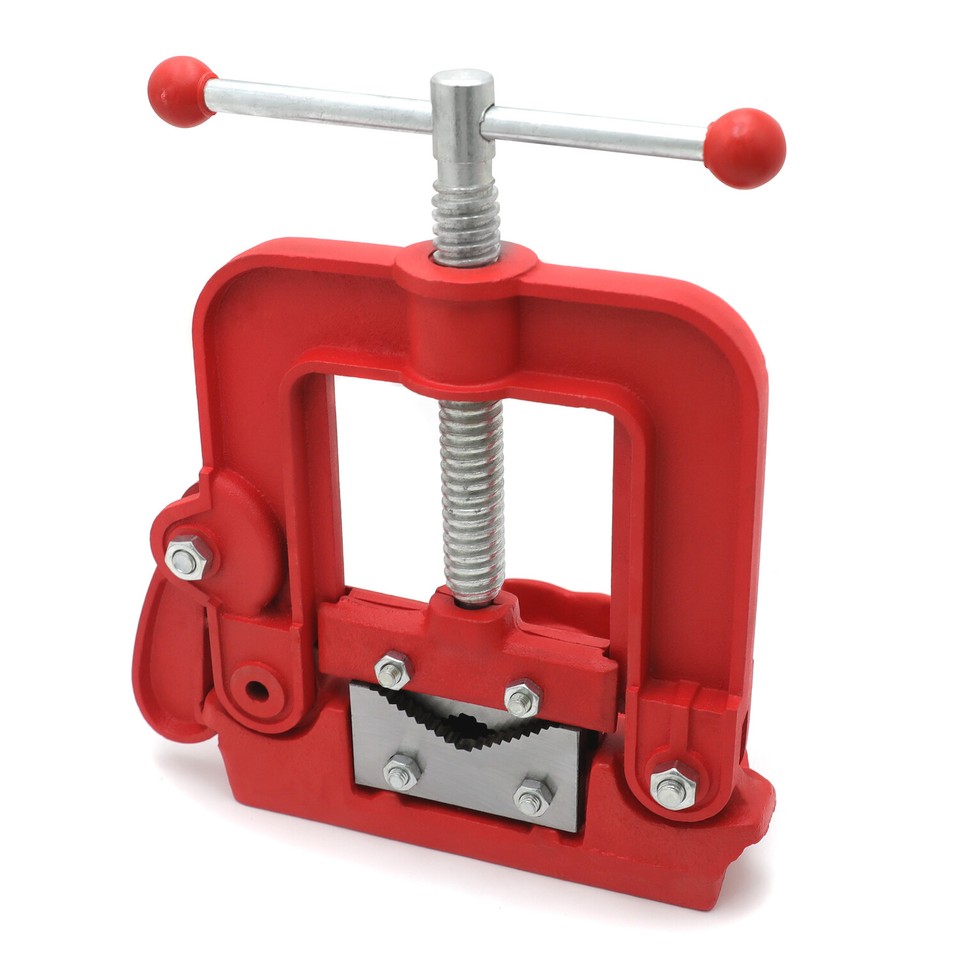 Bench Pipe Vise Yoke Hinged Clamp on Type Pipe Threader Plumbing For 1. ...
