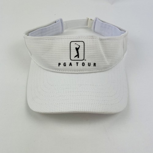 PGA Tour Airflux White Mesh Golf Visor Course Essentials Adjustable Hat ...