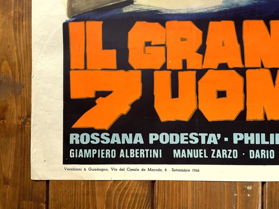 MANIFESTO POSTER AFFICHE CINEMA IL GRANDE COLPO DEI 7 UOMINI D'ORO FILM ...