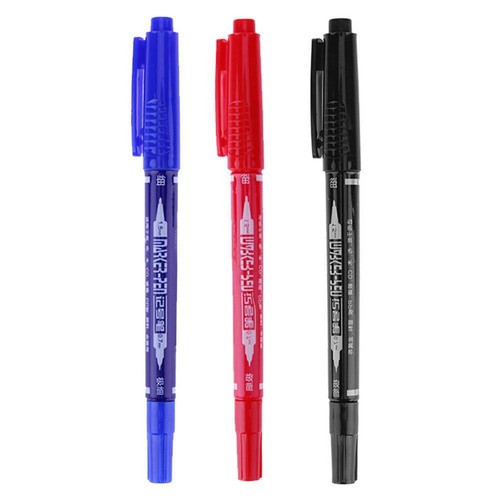 Double Headed Permanent Marker Pen 0.7mm & 1.5mm for Drawing Outlining ...