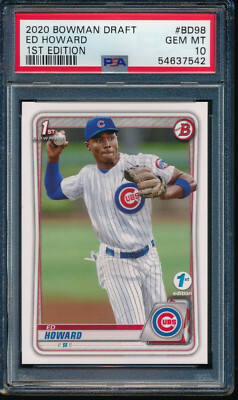 PSA 10 ED HOWARD 2020 Bowman Draft Paper 1st Edition Cubs Rookie RC GEM ...