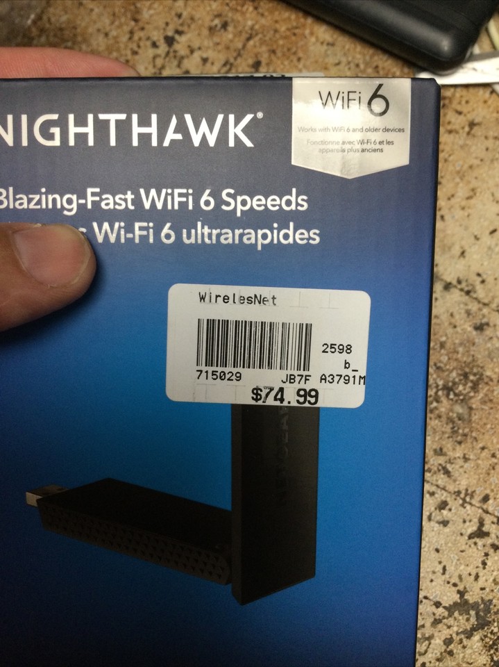Netgear Nighthawk AX1800 Dual-Band Wi-Fi 6 USB 3.0 Adapter - Black # ...