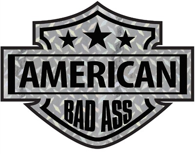 American Badass Harley Shield sticker, American Badass Truck, Car, Yeti ...