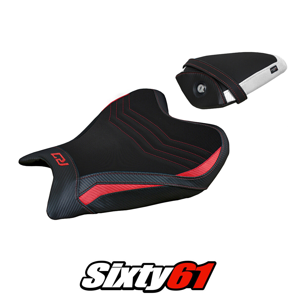 Yamaha YZF R7 2021-2024 2025 Seat Cover Tappezzeria Comfort Red White ...
