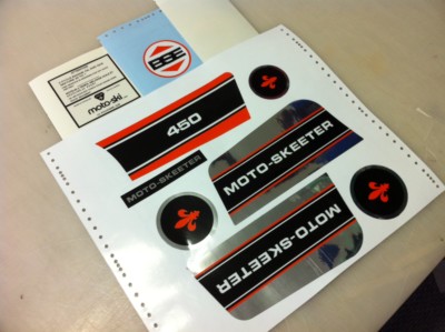 Moto-Skeeter STRIPE KIT mini bike minibike decal sticker wards gilson ...