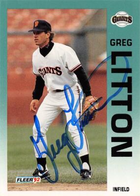 Greg Litton autographed Baseball Card (San Francisco Giants) 1992 Fleer ...