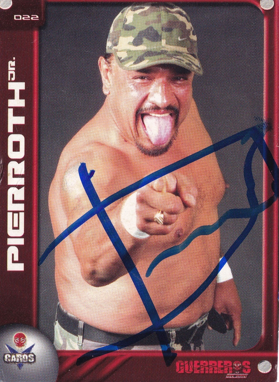 PIERROTH JR AUTO'D SIGNED 2006 GUERREROS CARD #22 CMLL NJPW LUCHA LIBRE ...