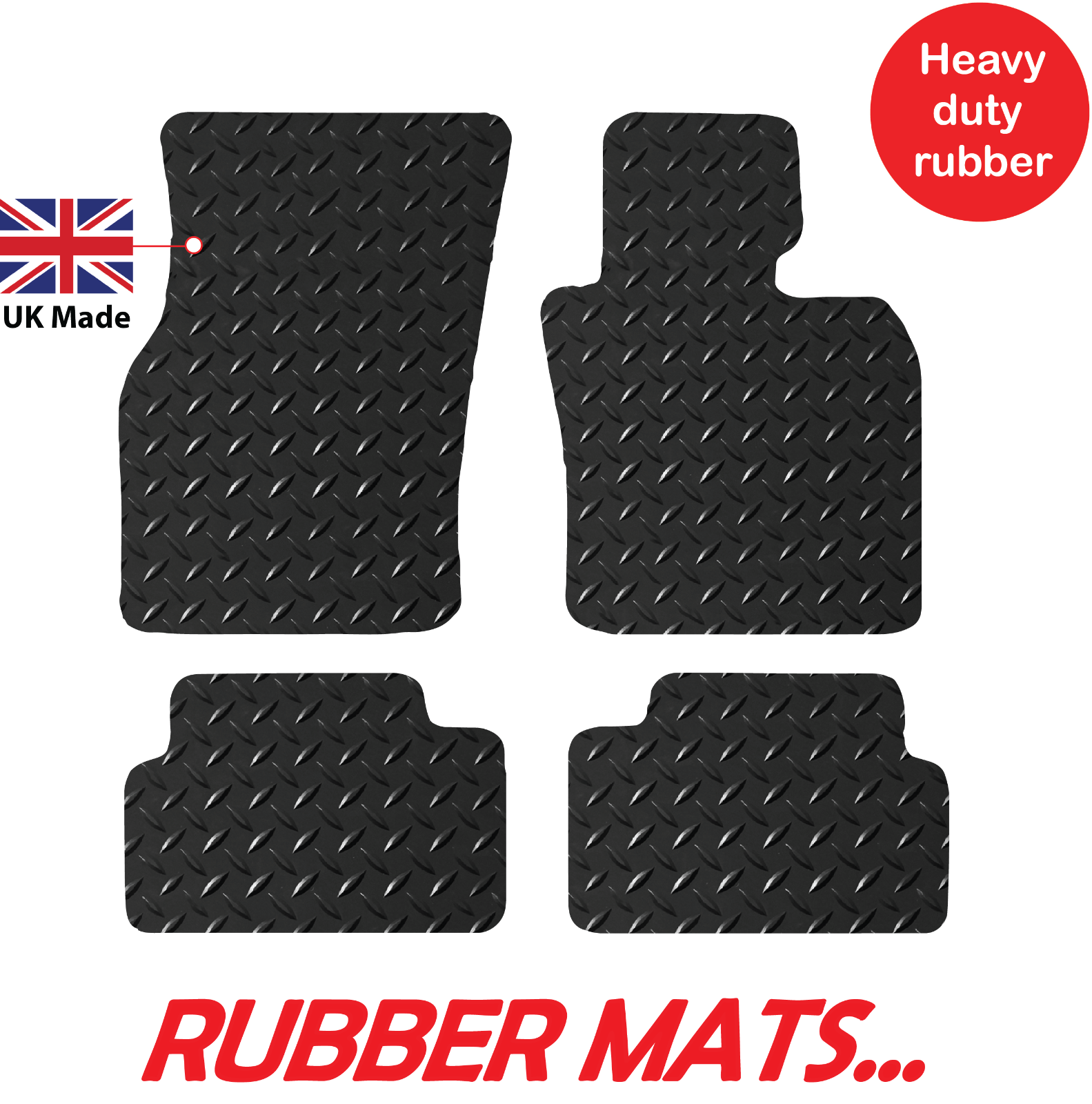 Tailored Car Rubber Mats to fit MINI Cooper 2006 to 2013 R56 Heavy Duty ...
