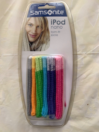Apple iPod Nano Form-Fit Socks Samsonite Multicolor 6 Pack NEW | eBay