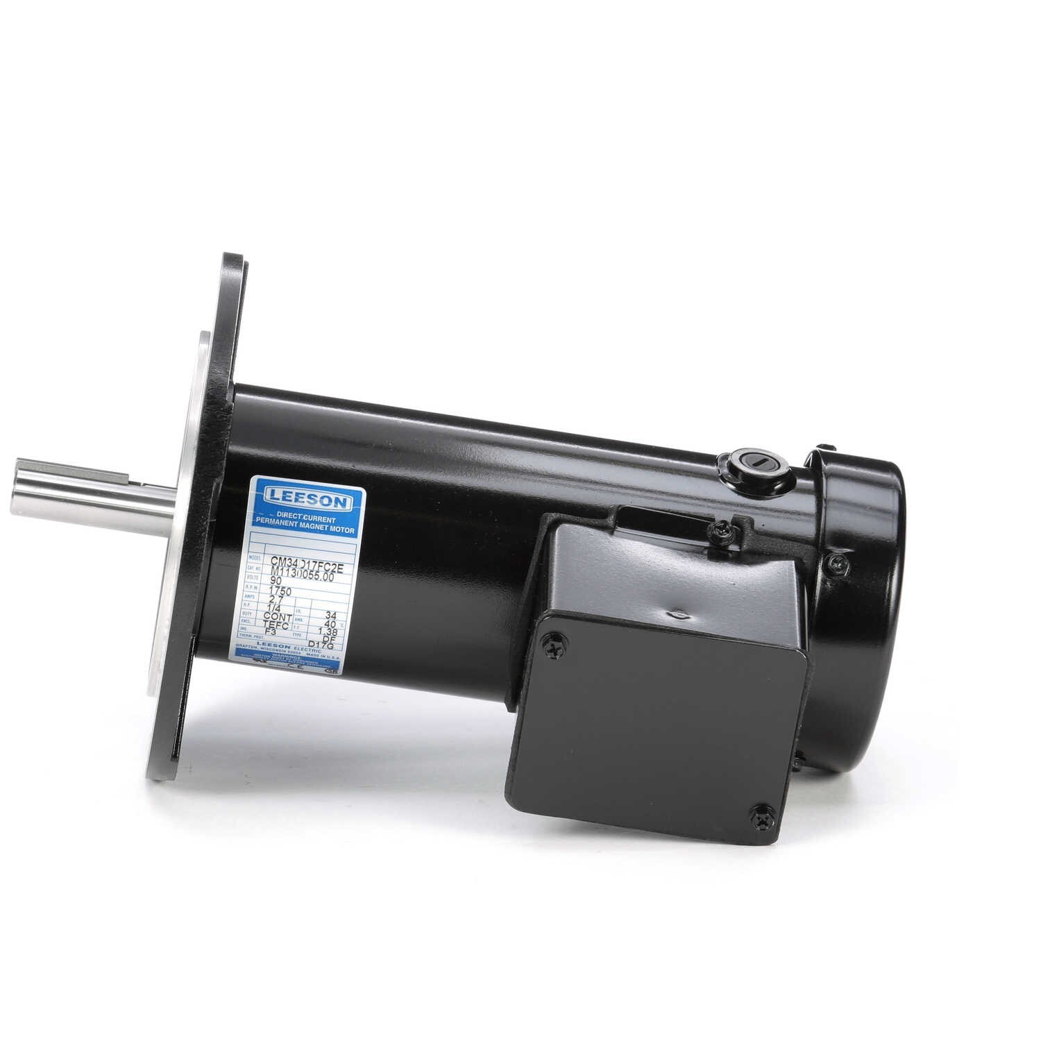 Leeson M1130055.00 Electric Motor 90 V DC 1750 Rpm 1/4 Hp 34 Frame ...