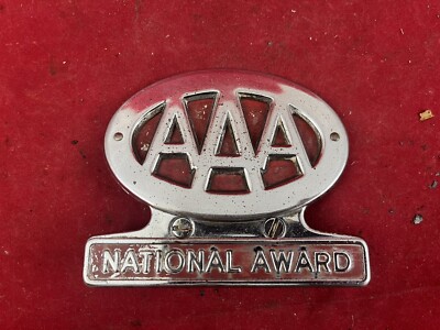 AAA NATIONAL AWARD BUMPER/LICENSE PLATE EMBLEM | eBay