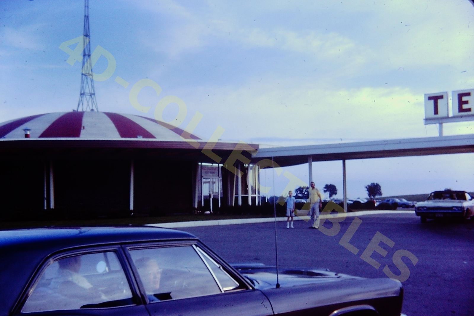 Vintage slide photo Classic Mid-Century Service Station Snapshot | eBay