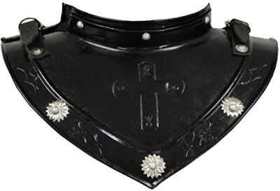 Plate gorget - Black Medieval Metal Armor Knights Templar Crusader ...