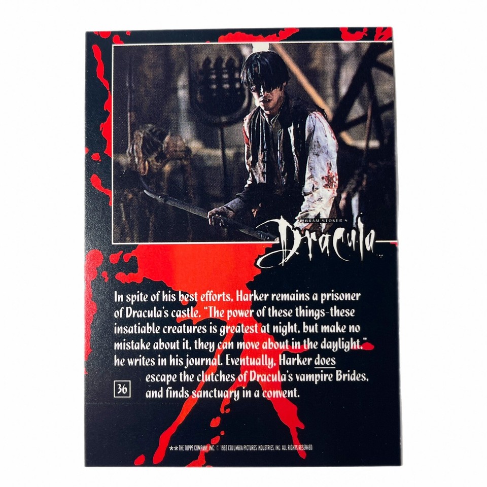 Bram Stoker’s Dracula Trading Card #36 Topps 1992 Horror Coppola Keanu ...