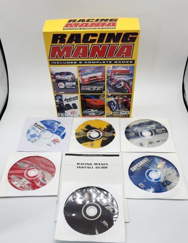Racing Mania EA Sports PC 6 Games Windows 98/95 CD-ROM Road Rash Need ...