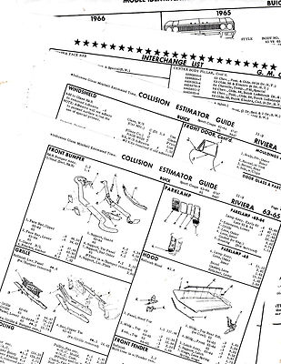 1963 1964 1965 BUICK RIVIERA 63 64 65 BODY PARTS LIST FRAME CRASH ...