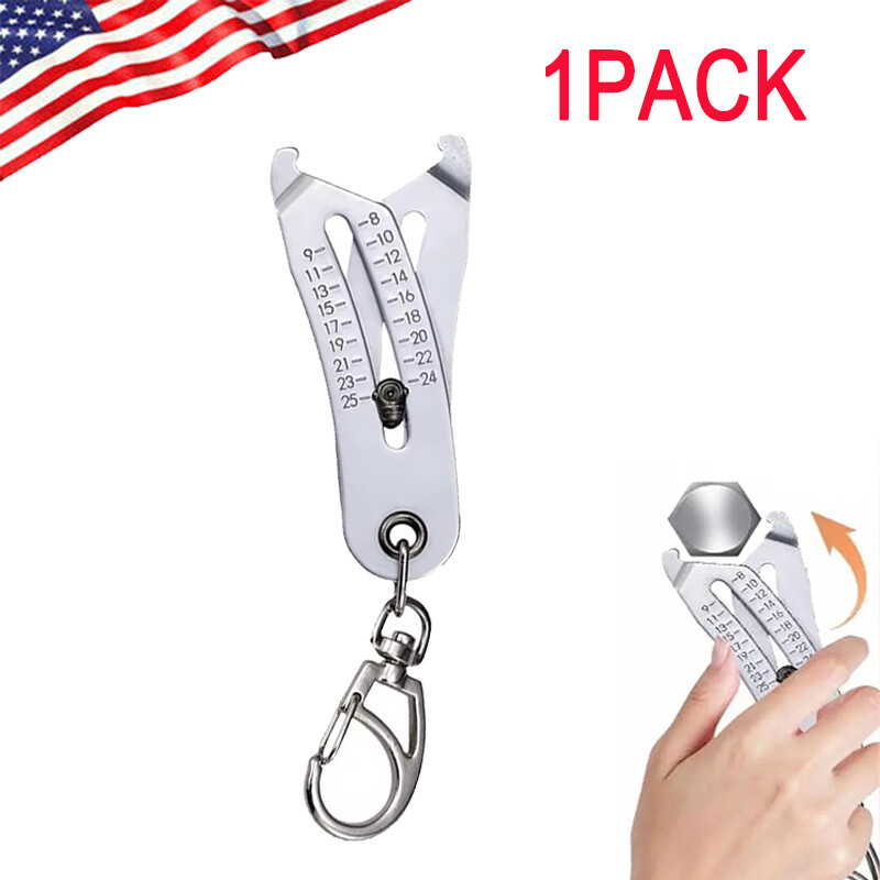 Portable Precise Thread Size Checker Keychain Bolt Size Checker ...