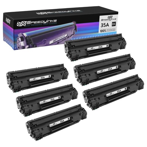 6 Pack 35A CB435A Black Laser Toner for HP Laserjet P1002 P1005 P1006 ...
