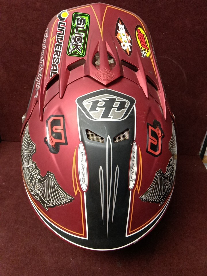 Troy Lee Designs Hot Rod Helmet Matte Red Graphic Signed | Size L ...