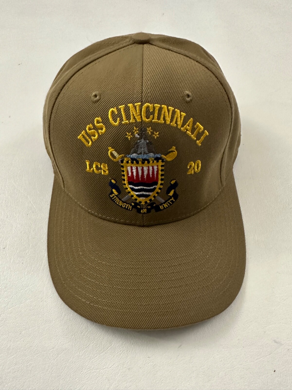 USS CINCINNATI LCS 20 The Corps BEIGE Baseball Cap One Size | eBay