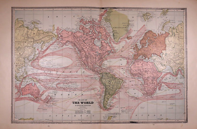 Entire US - 1884 Map Antique Map