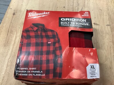Milwaukee Gridiron Flannel Shirt Red X-LARGE M551R-XL | eBay