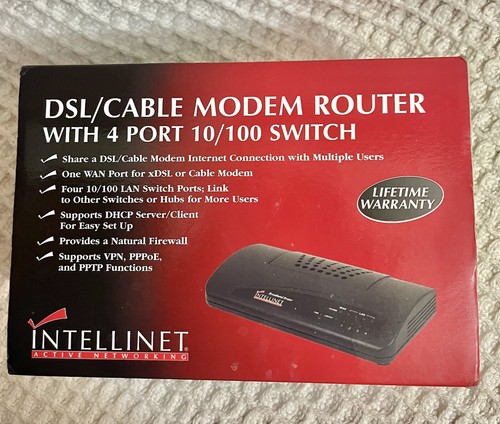 DSL/Cable MODEM ROUTER with 4 Port 10/100 Switch Intellinet | eBay