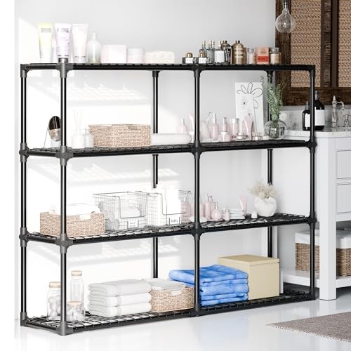 4x2-Shelf Shelving Unit Heavy Duty Standing Storage Shelf Units for ...