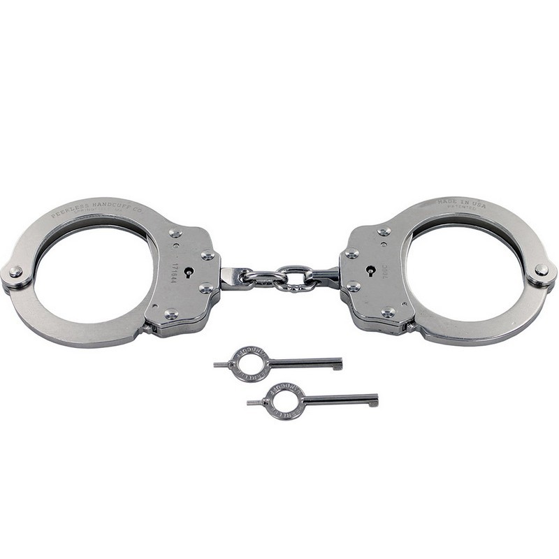 Peerless Model 700C Chain-Linked Handcuffs & Keys 700N Cuffs, Nickel ...