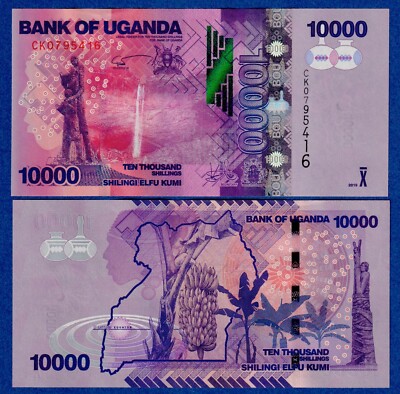 Uganda 10000 10,000 Shillings (2019) P-52(new) UNC Banknote | eBay