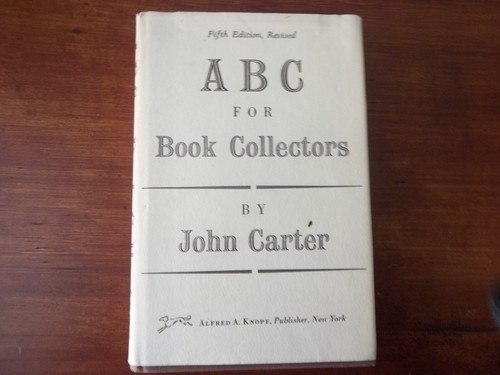 ABC FOR Book Collectors by John Carter 1978 Hardcover | eBay