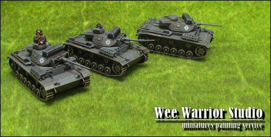 Painted! - Panzer III Platoon (3 vehicles) - 15mm WW2 - Flames of War ...