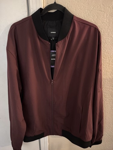 Express Men's Lightweight Bomber Jacket Size XXL Winetasting | eBay