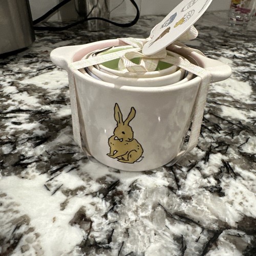 Rae Dunn Easter Measuring Cups Bunny Rabbit Egg Basket Chick Ceramic ...