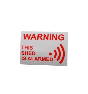 'This Shed is Alarmed' Window Sticker | eBay