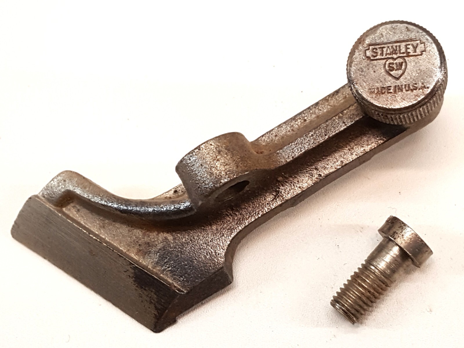 1591 Stanley No. 196 Circular Rabbet Plane Lever Cap SW Sweetheart ...