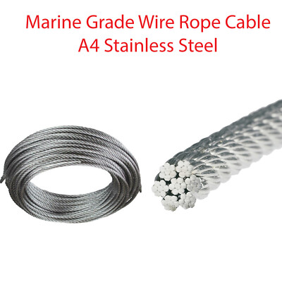 Marine Grade Wire Rope Cable Stainless Steel 1mm, 1.5mm, 2mm, 3mm, 4mm ...
