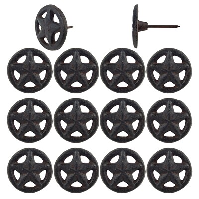 Star Ring Nails Cast Iron 2" Head Rustic Western Craft Nails Brown ...