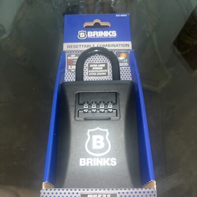 Brinks 675-80001 Resettable Combination Lock Box 4-Dial Key Storage ...