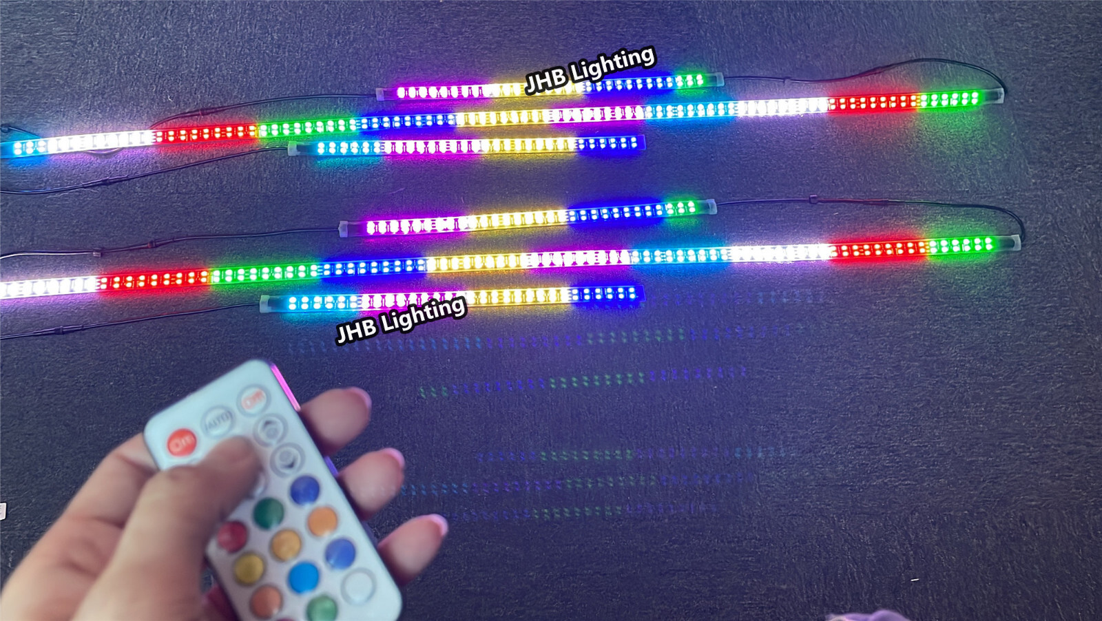 JHB 4x 50CM + 2x 150CM DOUBLE ROW CHASING FLOW LED Truck Underglow ...