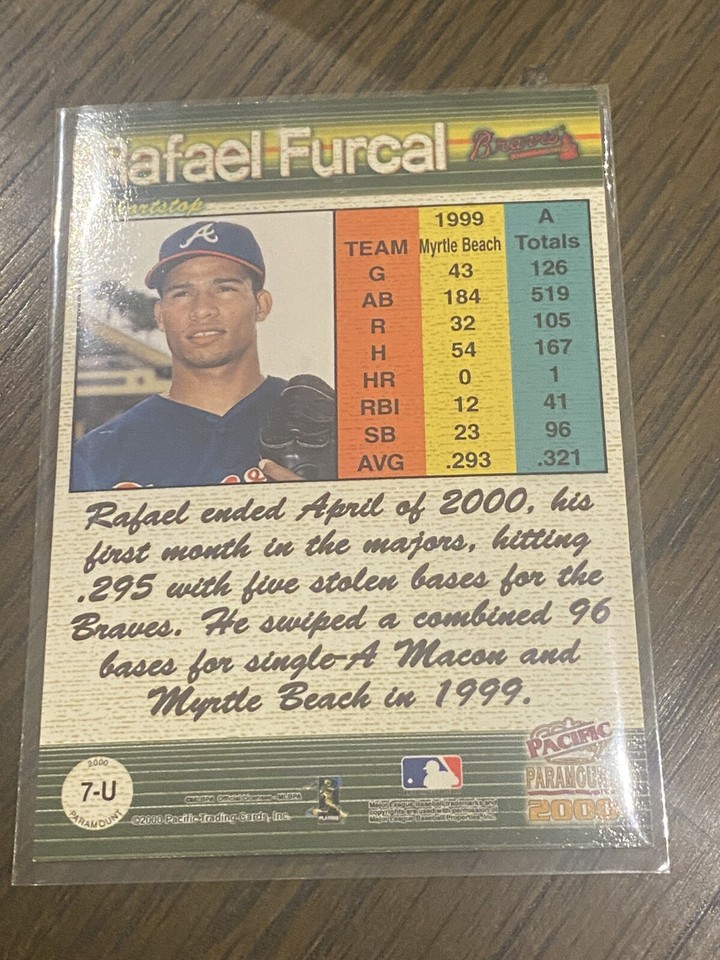 2000 Pacific Paramount Rafael Furcal Atlanta Braves Rookie #7-U | eBay