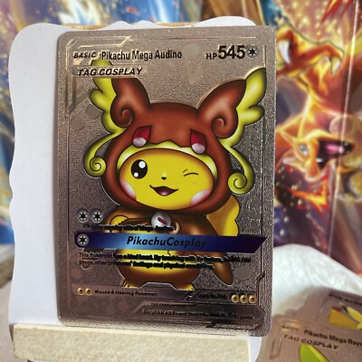 Pikachu Audino Silver Foil Pokemon Card Fan Art Card NM Up 545 | eBay