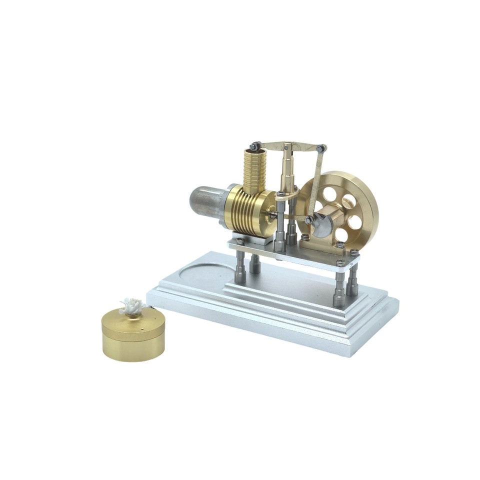 Mini Vintage Alcohol Fuel Hot Horizontal Stirling Engine Model J06H DIY ...