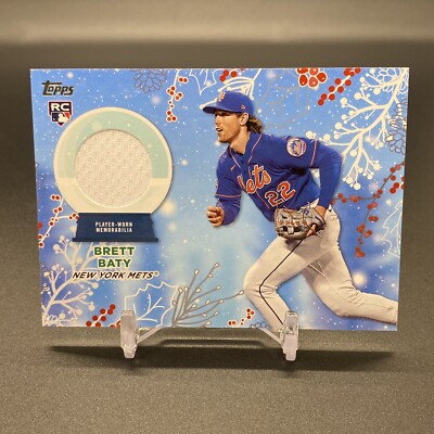 Relic! 🚨2023 Topps Holiday Brett Baty RC New York Mets Rookie Patch ...