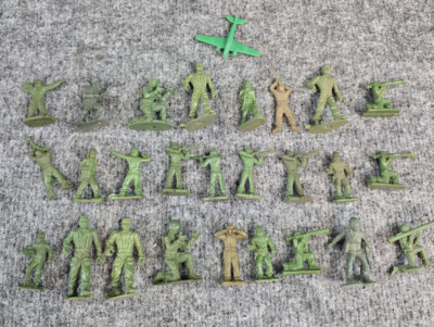 MPC Marx Originals Green Plastic Army Toy Soldiers 2" in Qty 25 pcs ...