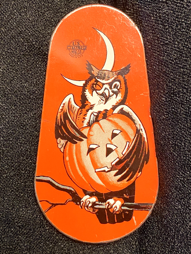 Vintage Halloween Tin Noisemaker U.S. Metal Toy Mfg. Co. U.S.A. Owl ...