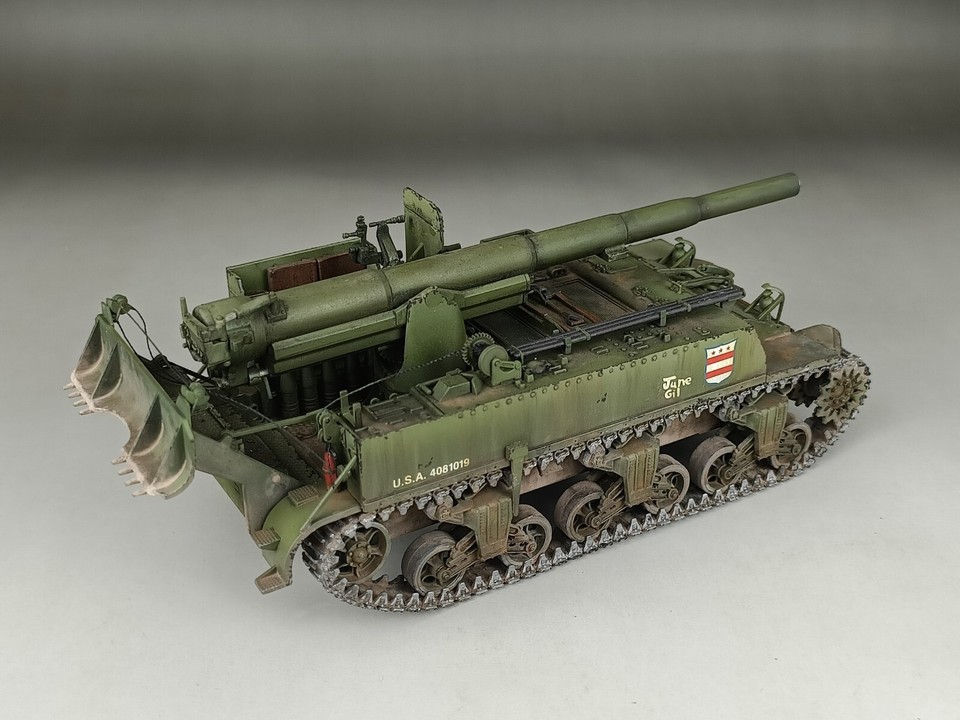 1/35 Built WWII U.S M12 155mm Gun Motor Carriage Howitzer Model | eBay