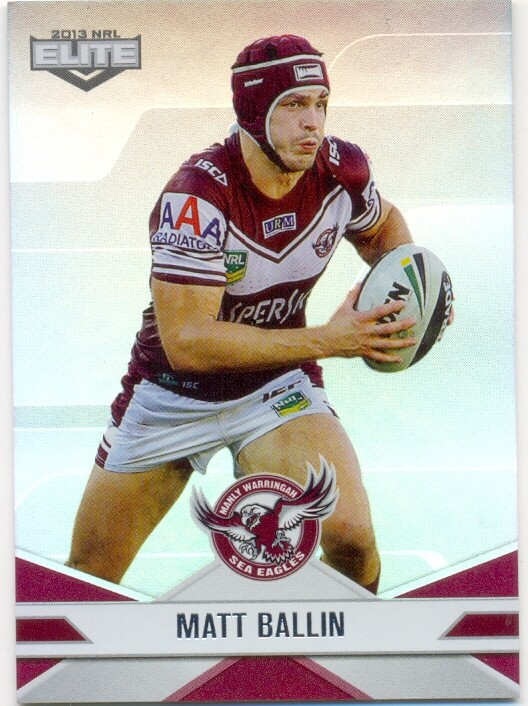 2013 NRL Elite Silver Parallel card P47 Matt Ballin - Manly Sea Eagles ...